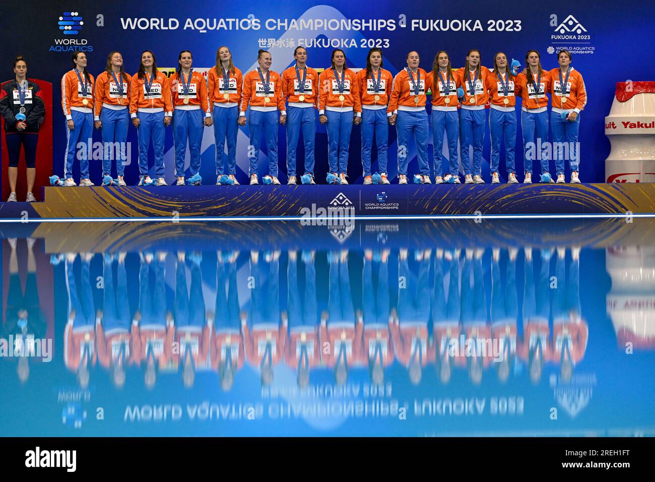 FUKUOKA, JAPON - JUILLET 28 : Laura Aarts des pays-Bas, Iris Wolves des ...