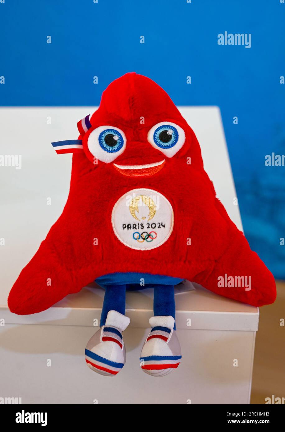 Berlin, Allemagne. 26 juillet 2023. La mascotte olympique 'Phryges' des ...