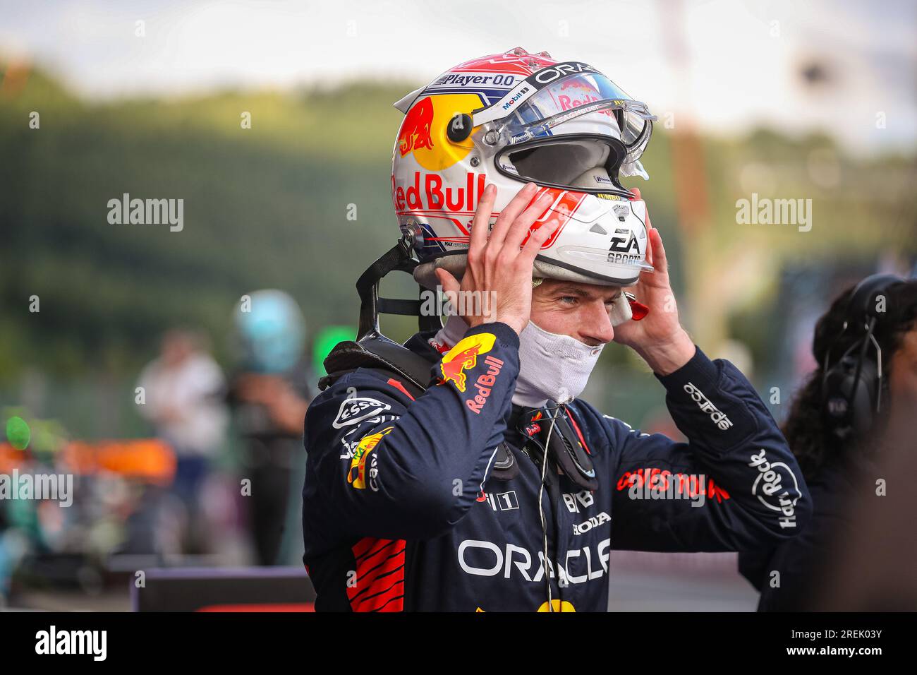 #01 Max Verstappen, (NED) Oracle Red Bull Racing, Honda lors du GP de Belgique, Spa ...