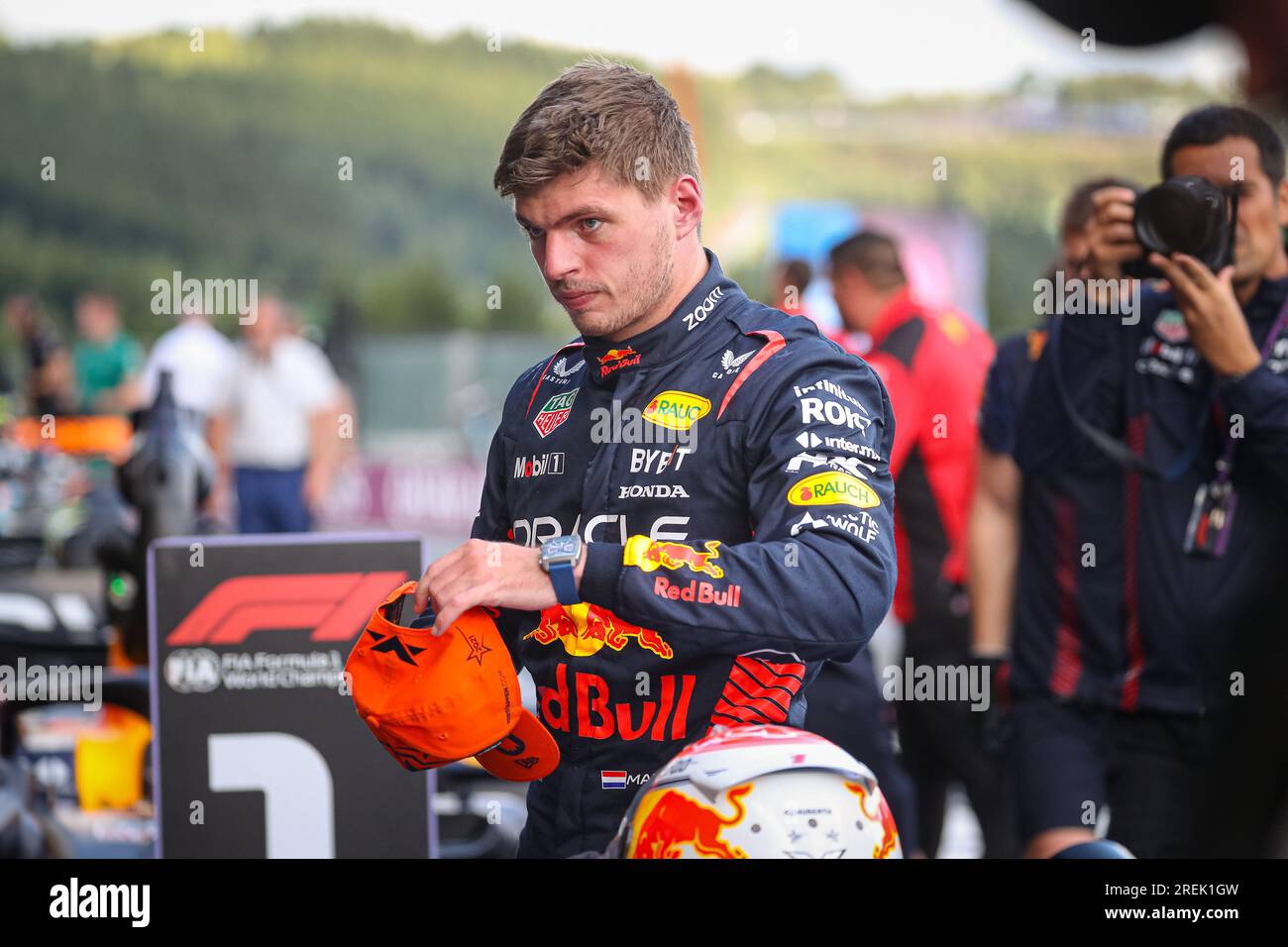 #01 Max Verstappen, (NED) Oracle Red Bull Racing, Honda lors du GP de Belgique, Spa ...