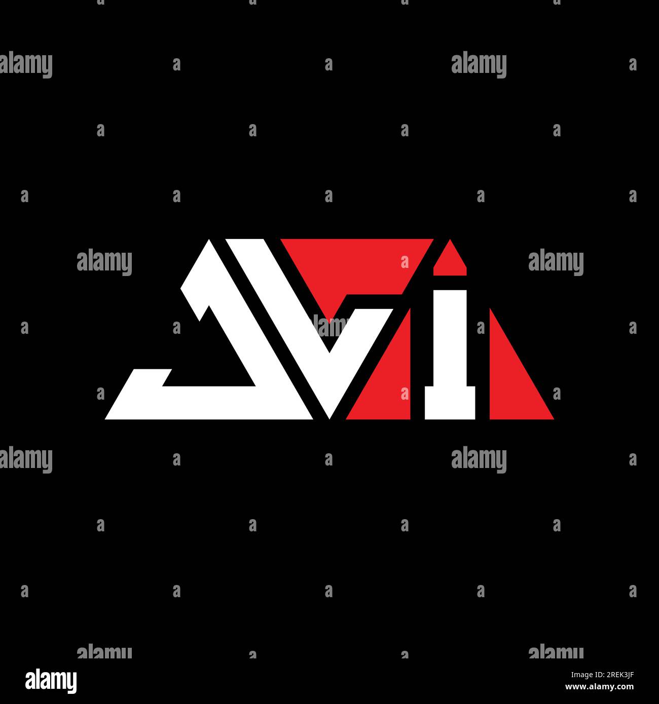 Logo de lettre triangle JLI avec forme de triangle. Monogramme de logo ...