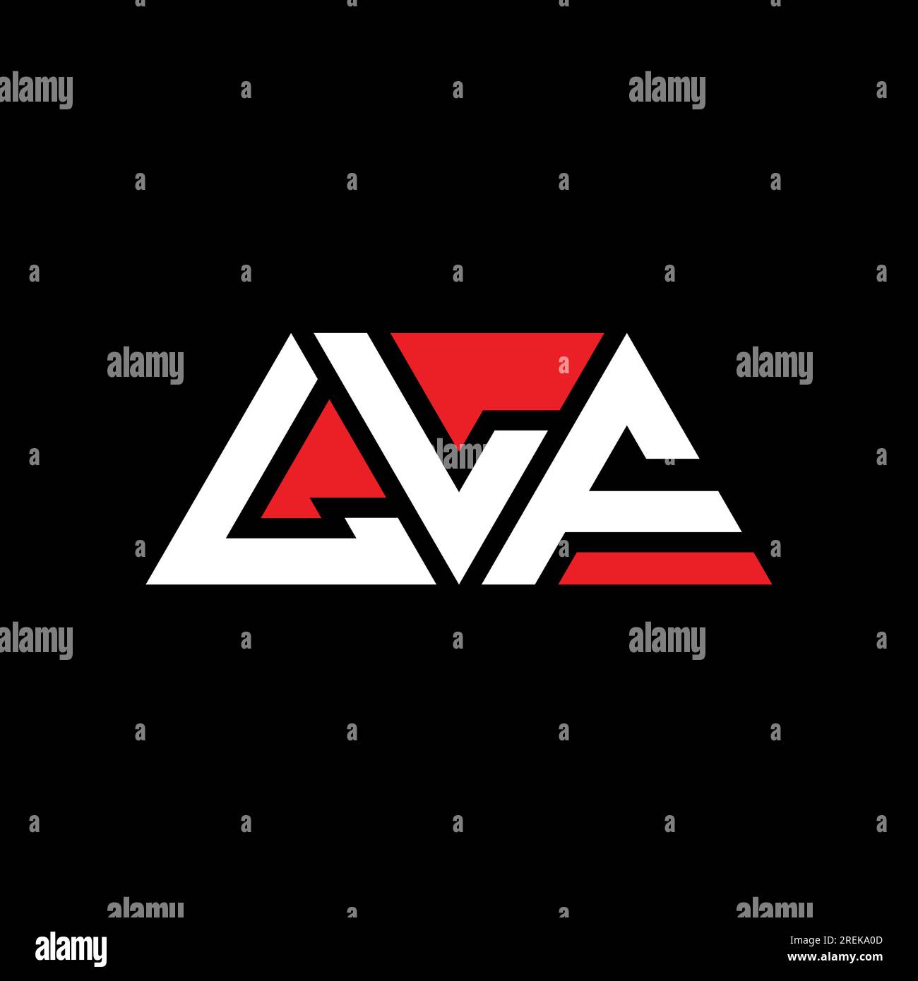 Logo lettre triangle LLF avec forme de triangle. Monogramme de logo ...