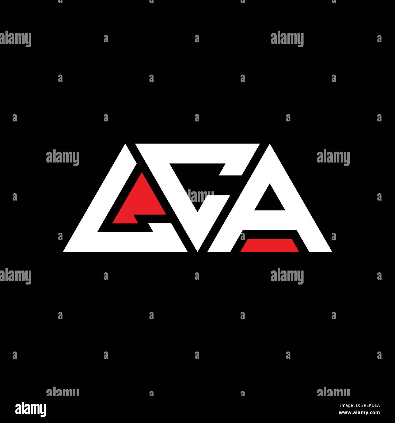 Logo de lettre triangle LCA avec forme de triangle. Monogramme de logo ...