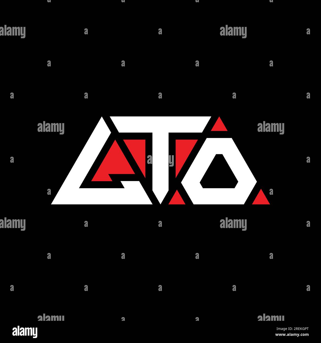 Logo LTO avec lettre triangulaire en forme de triangle. Monogramme de ...