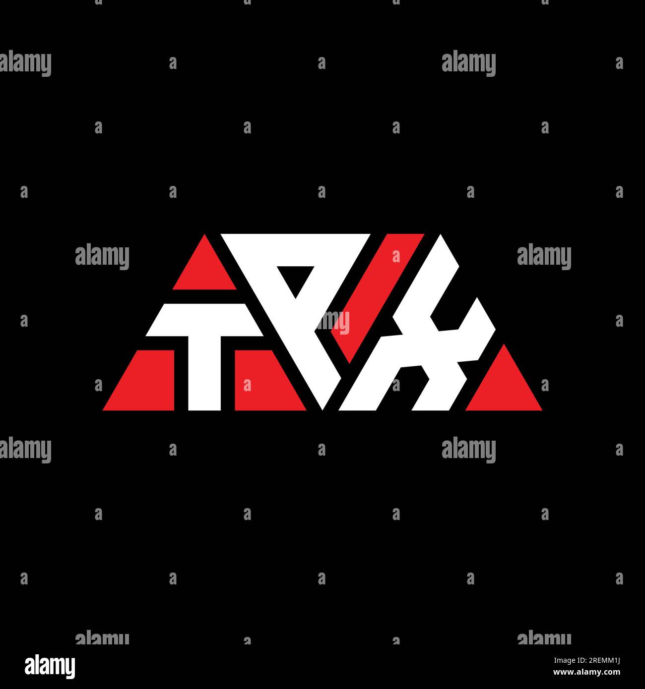Logo de lettre triangle TPX avec forme de triangle. Monogramme de logo triangle TPX. Modèle de ...