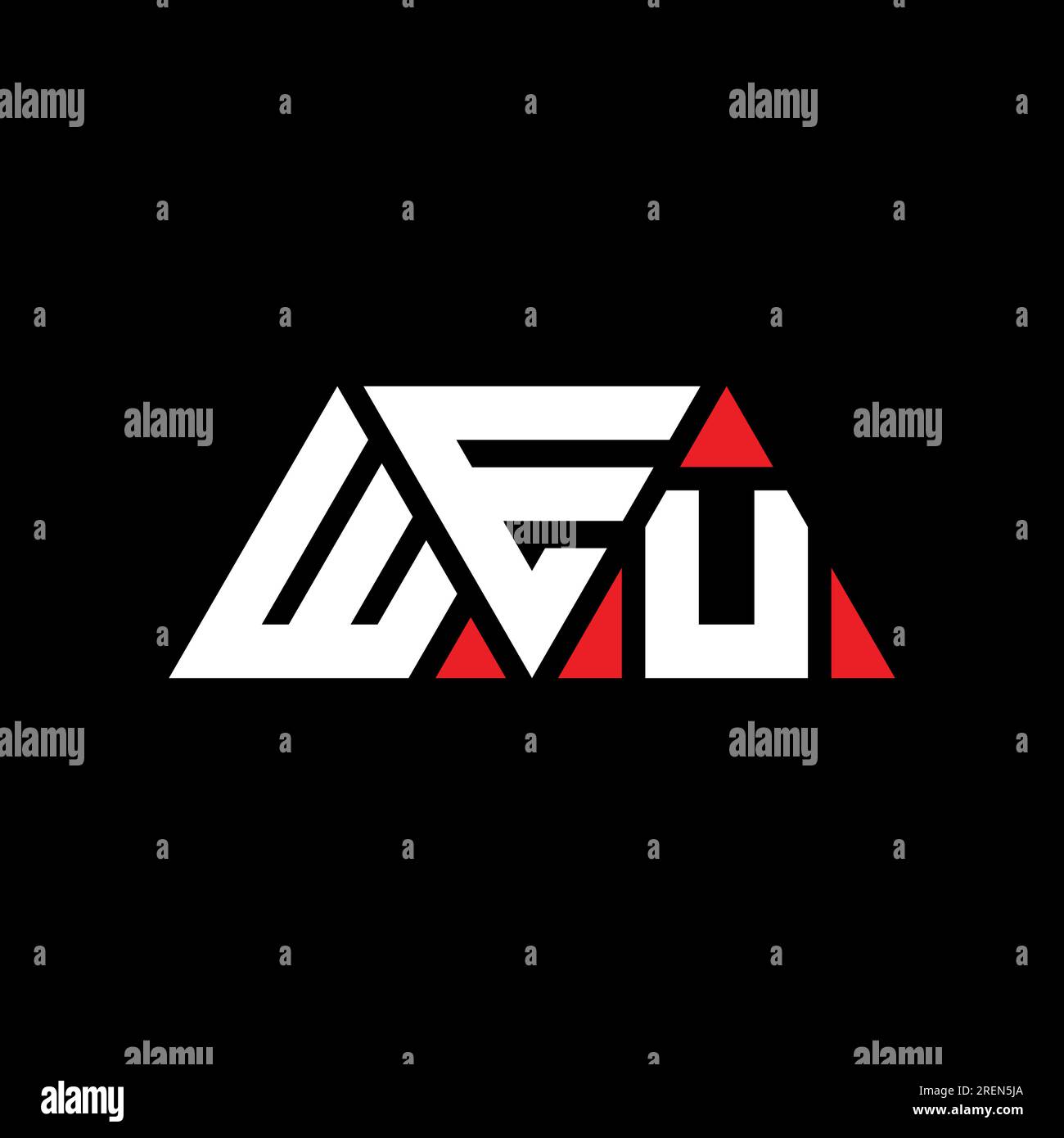 Logo lettre triangle UEO avec forme de triangle. Monogramme de ...