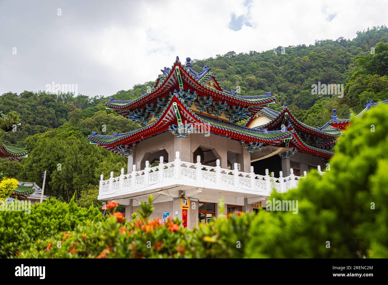 Puli, Taiwan - 26 mai 2023 : à l'intérieur du temple Baohu de Dimu ...