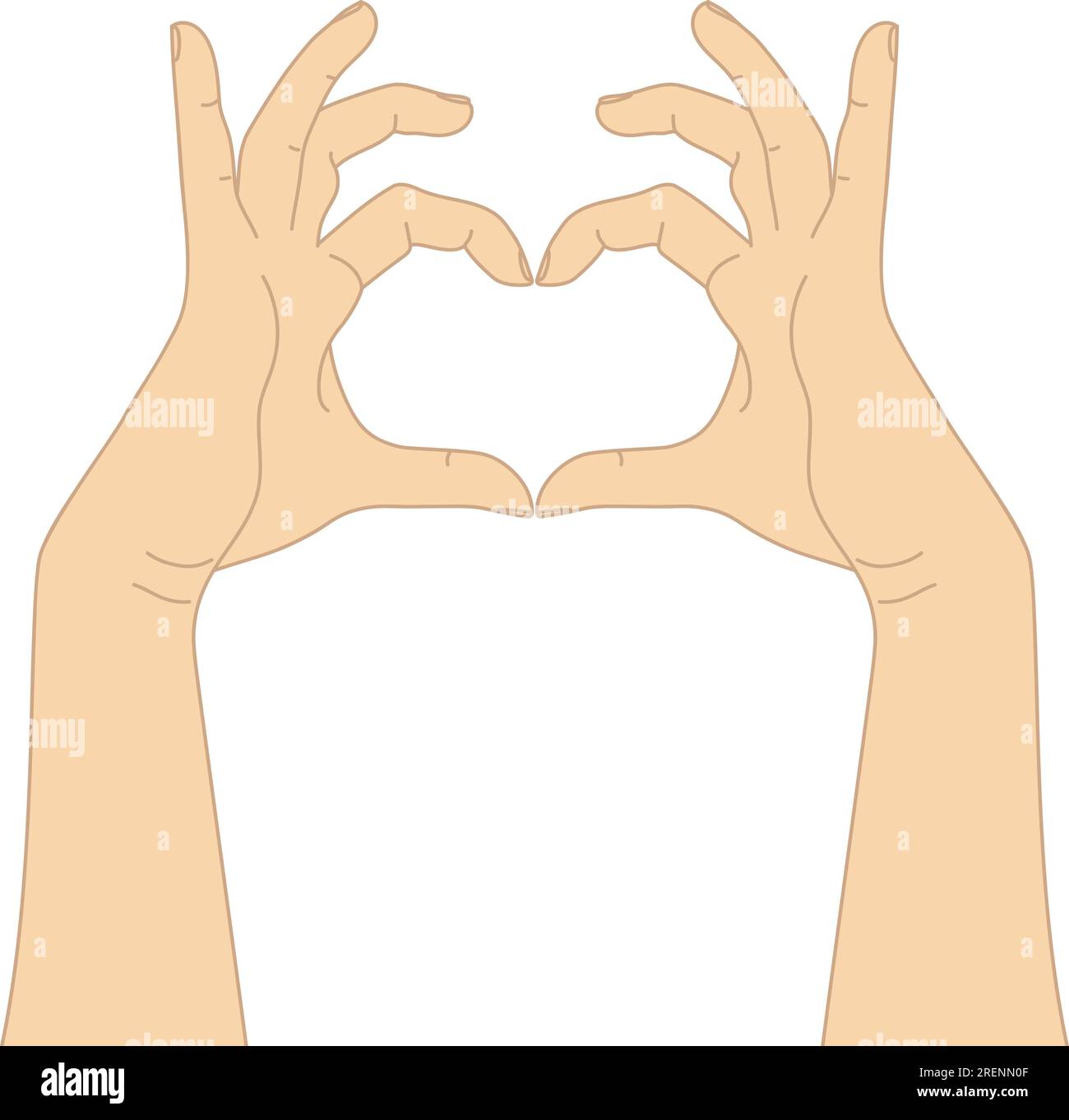 Les mains sur le coeur Banque d'images vectorielles - Alamy