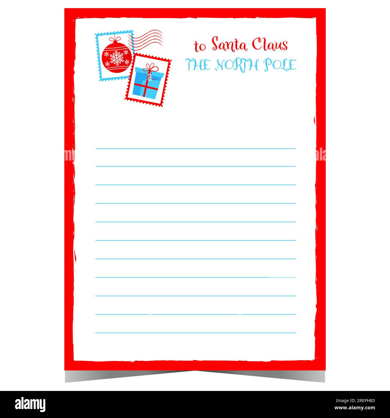 Père noel lettre Banque d'images vectorielles - Alamy