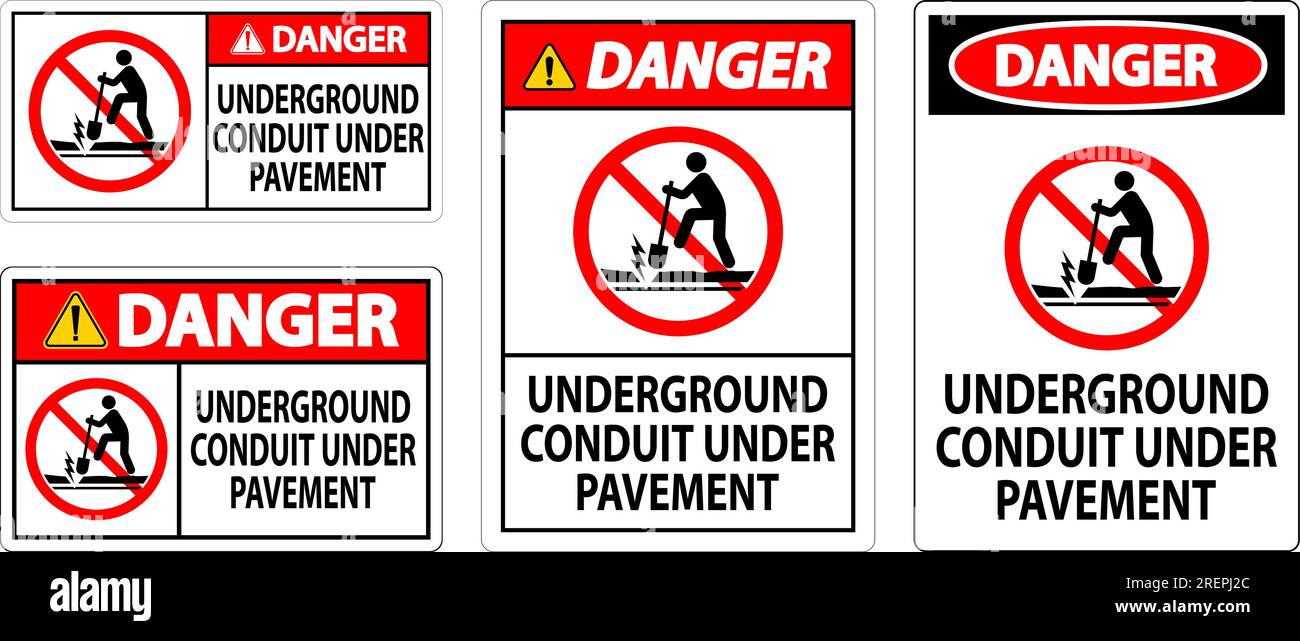 Panneaux de signalisation souterrains Banque d'images vectorielles - Alamy