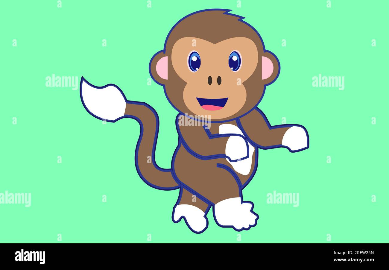 Peinture de singe Banque d'images vectorielles - Alamy