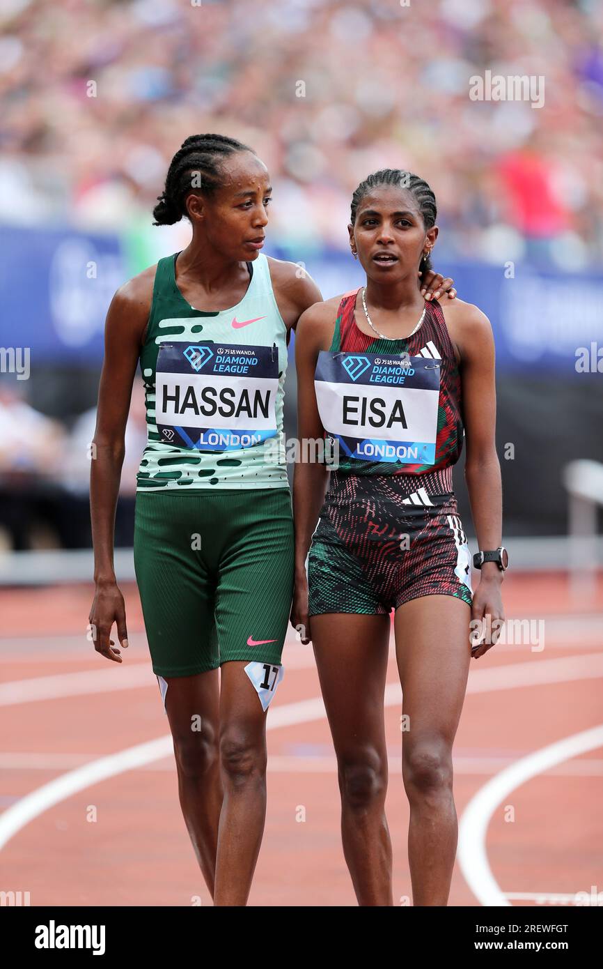 Medina EISA (Ethiopie), Sifan HASSAN (pays-Bas, Hollande) après avoir participé à la finale du ...