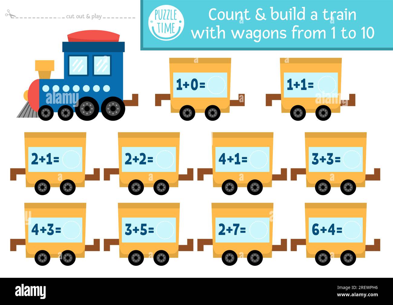 Construire un train Banque d'images vectorielles - Alamy