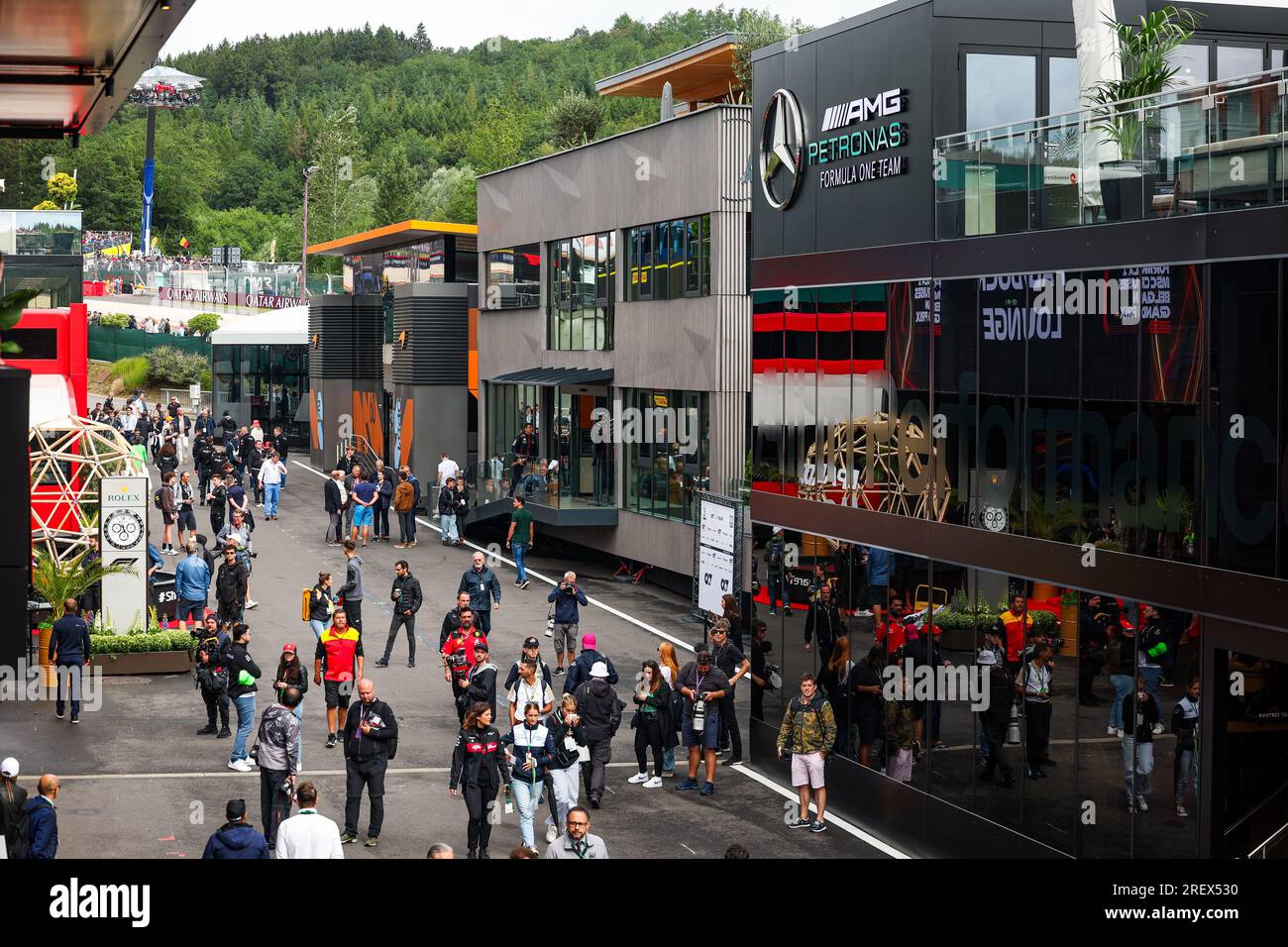 Les paddocks et camping-cars lors du Grand Prix de Belgique de Formule ...