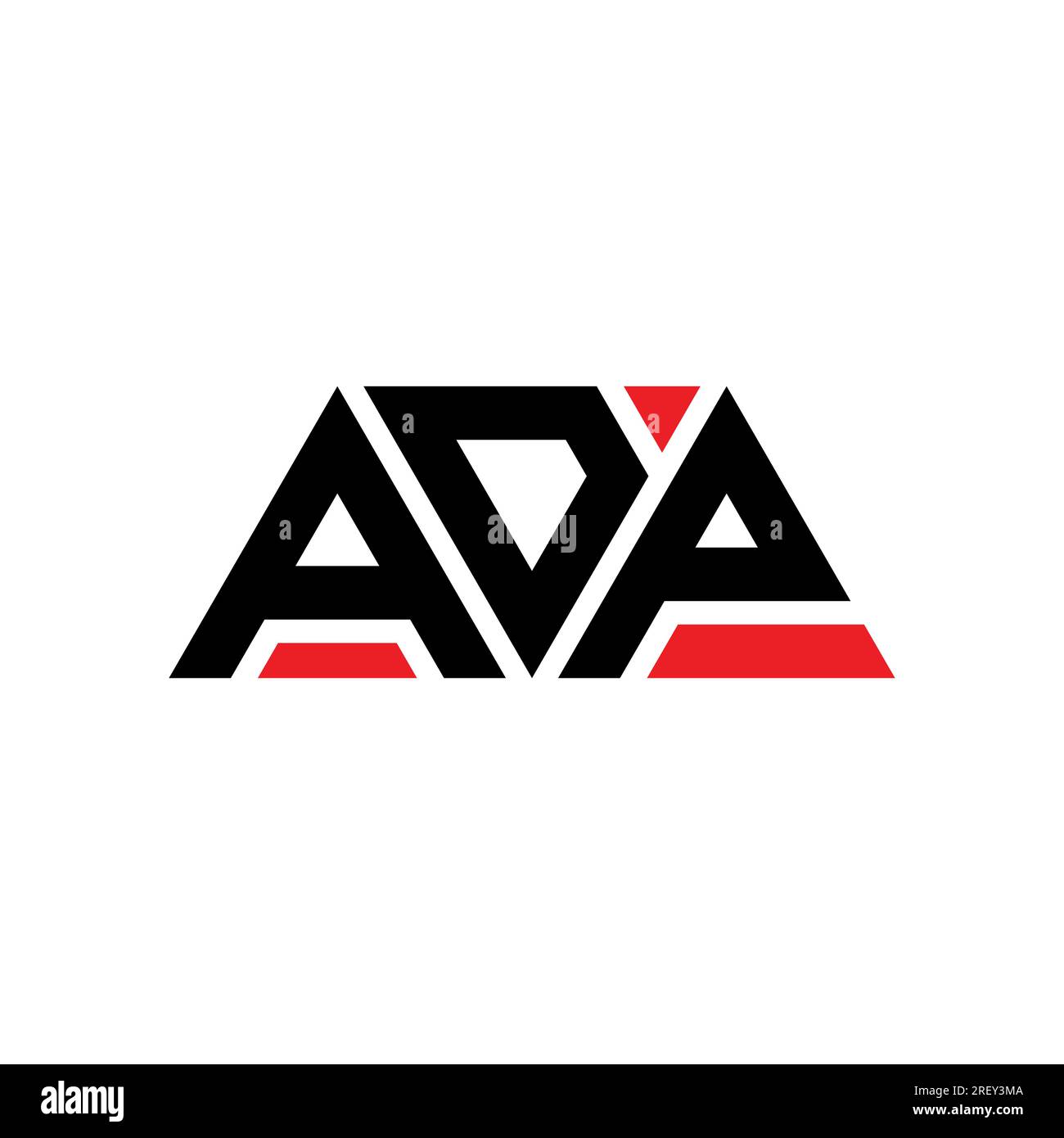 Logo lettre triangle ADP avec forme de triangle. Monogramme de logo ...