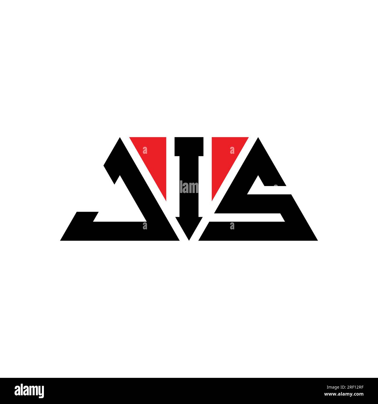 Logo de lettre triangle JIS avec forme de triangle. Monogramme de logo ...