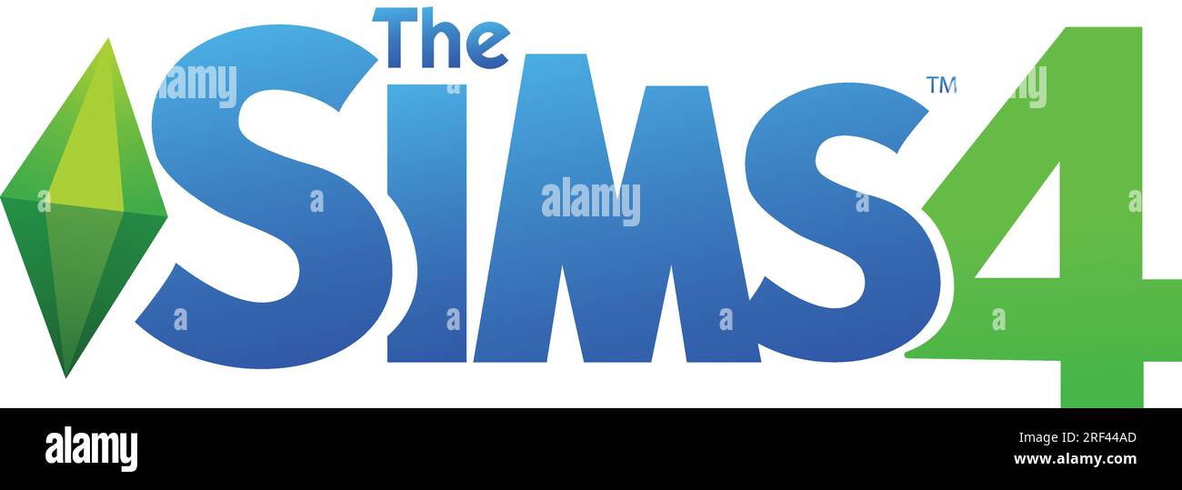 Lettrage de logo de jeu en ligne sims 4. Le SIMS 4. Electronic Arts EA ...