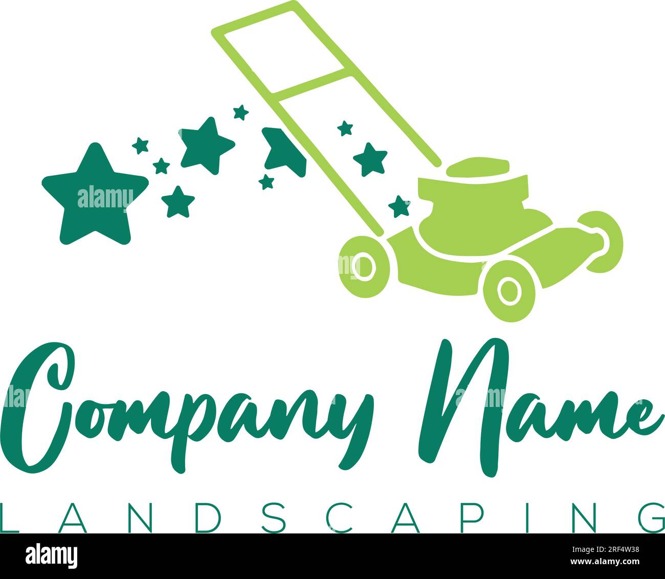 Logo de tondeuse à gazon, logo de service de tonte et d'entretien de ...