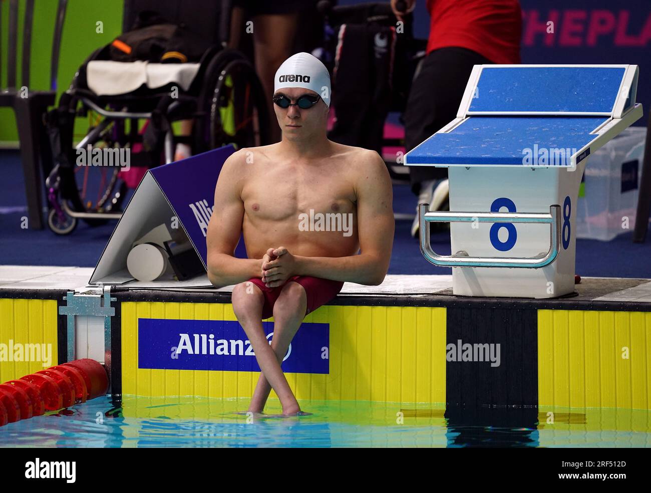 L'égyptien Zeyad Kahil lors du 100m Breaststroke SB4 masculin le ...