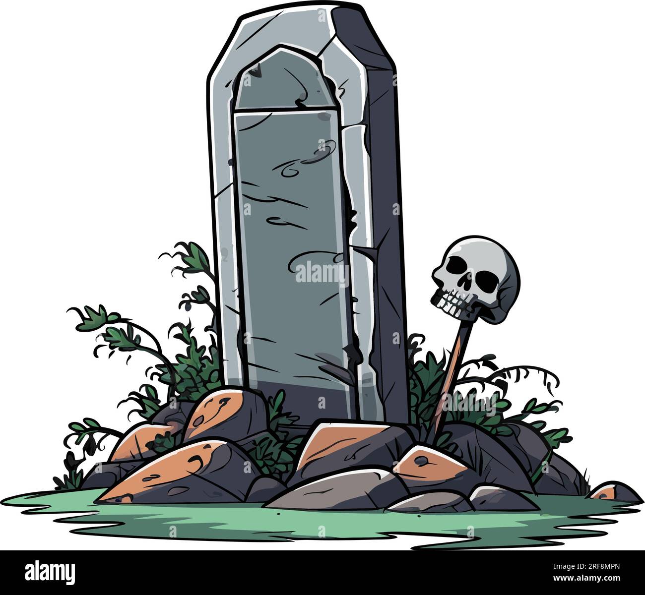 vecteur vieux cimetière, pierre tombale et pierre tombale. Pierre ...