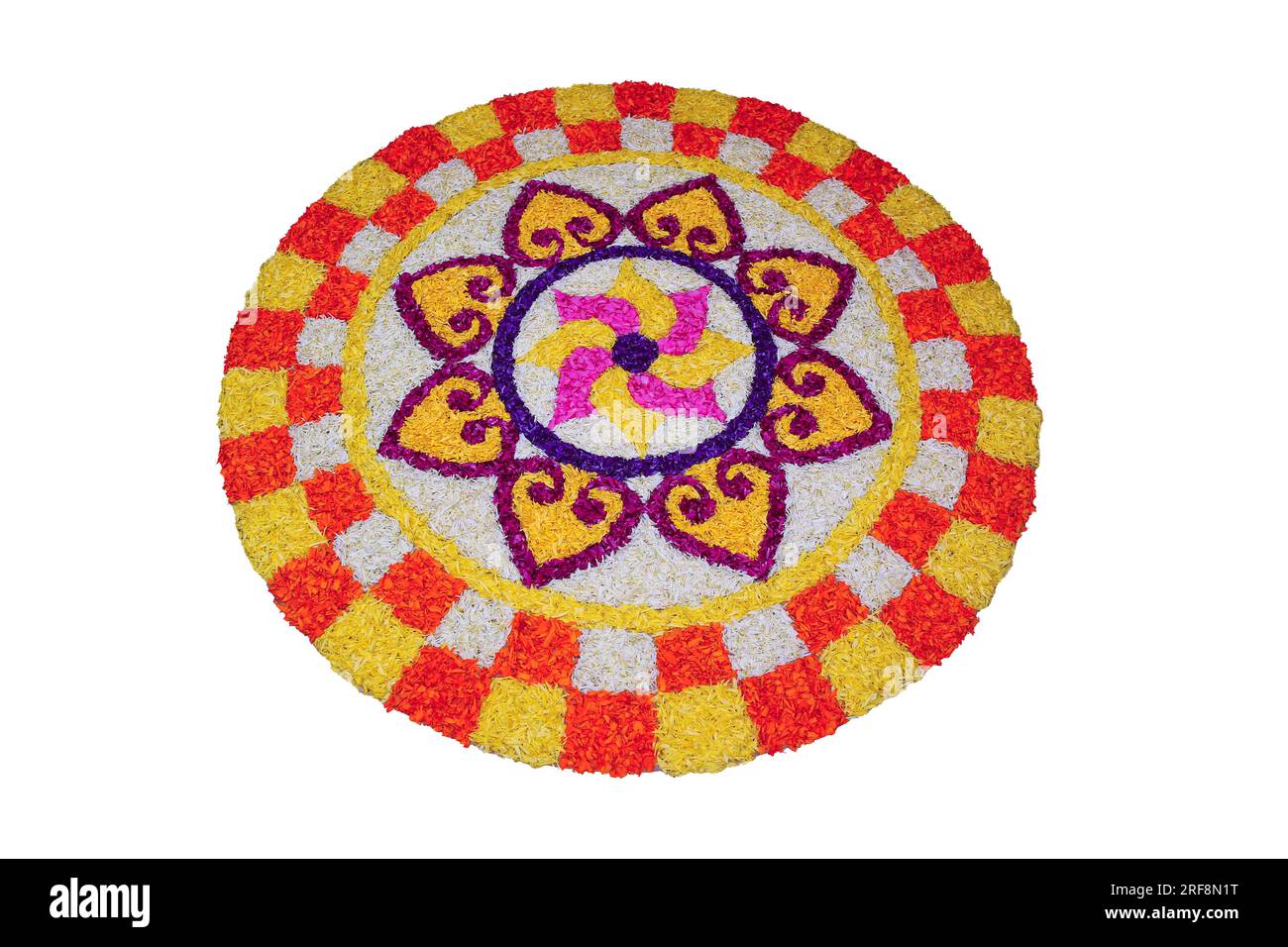 Onam pookalam fleur rangoli motif floral onam festival kerala Banque d ...