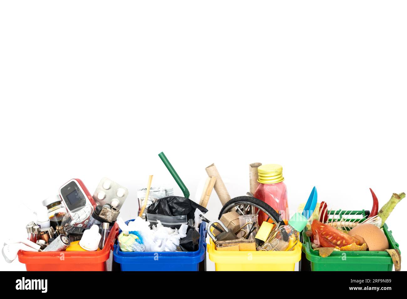 Le concept de classification des déchets pour le recyclage. Collecte ...