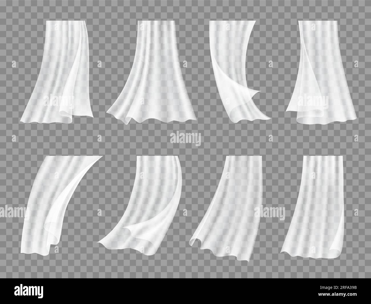 Tulle de fenêtre blanche, rideaux ou voile de tissu transparent textile ...