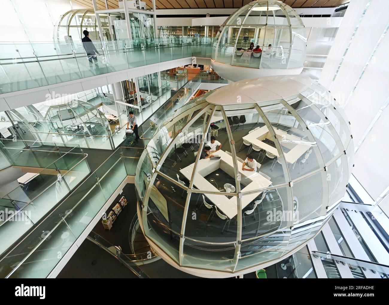 A picture shows the University Library of Seikei University in ...