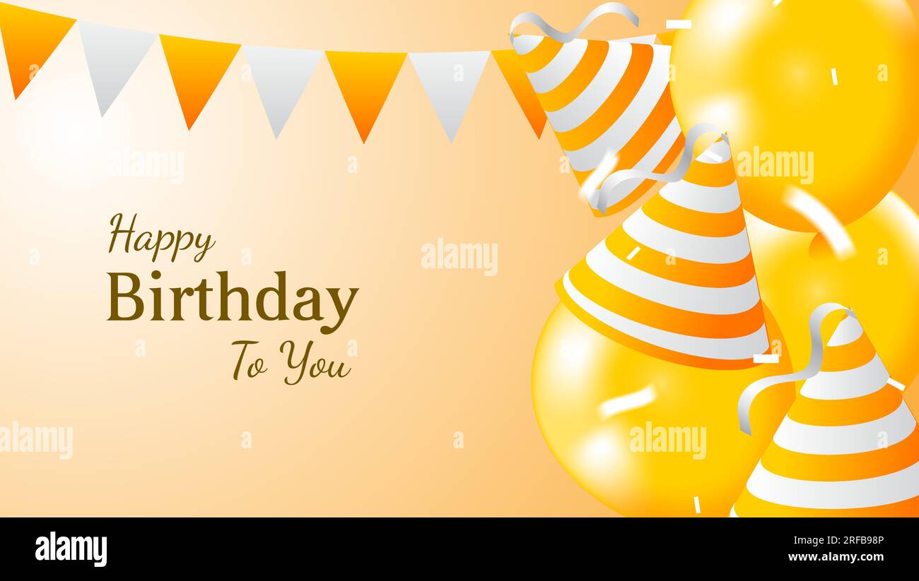 Birthday card happy birthday orange Banque de photographies et d’images ...