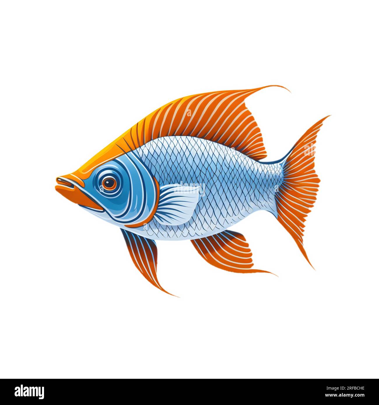 Poisson queue jaune et bleu Banque de photographies et d’images à haute ...