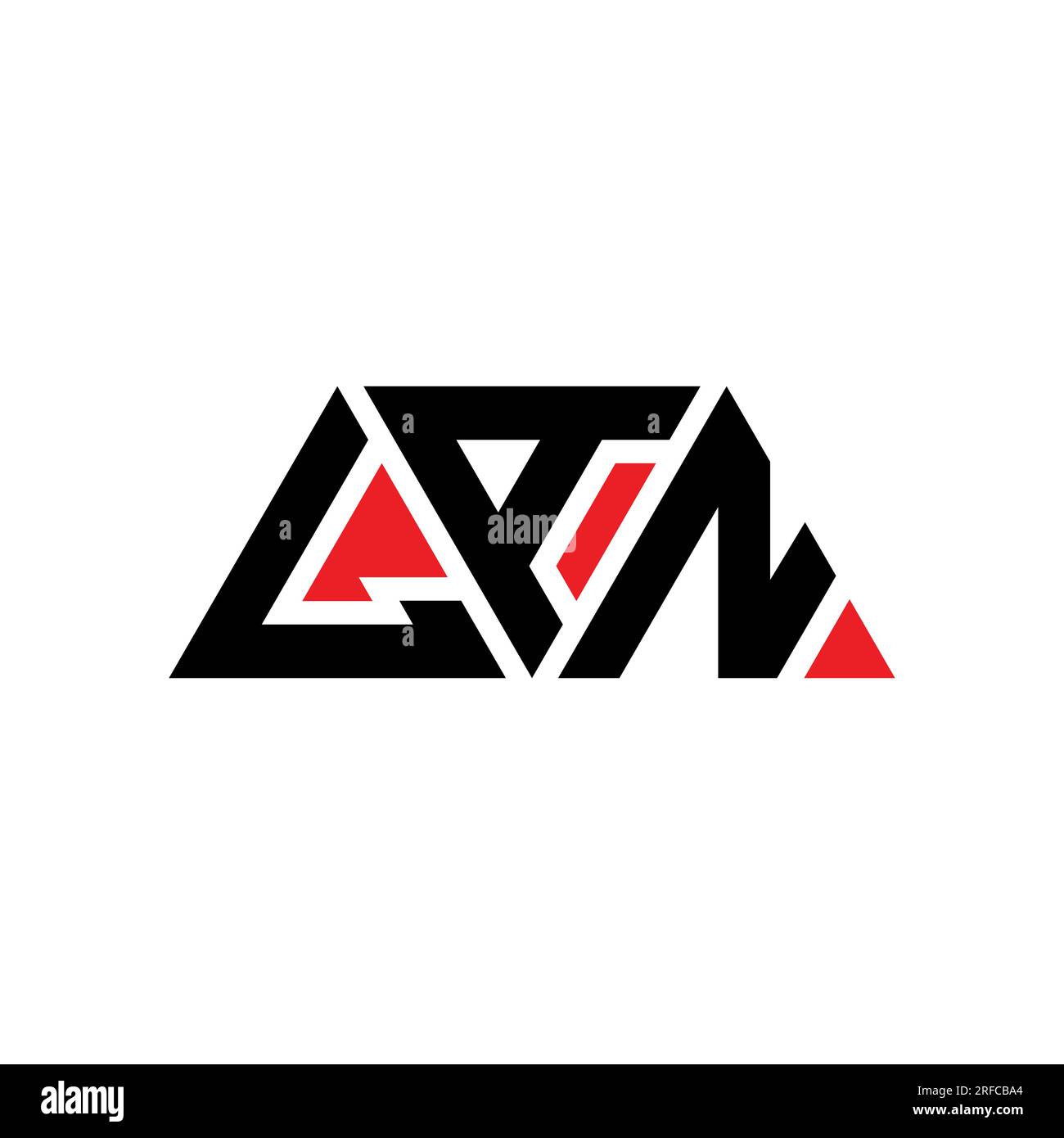 Logo lettre triangle LAN avec forme de triangle. Monogramme de logo ...
