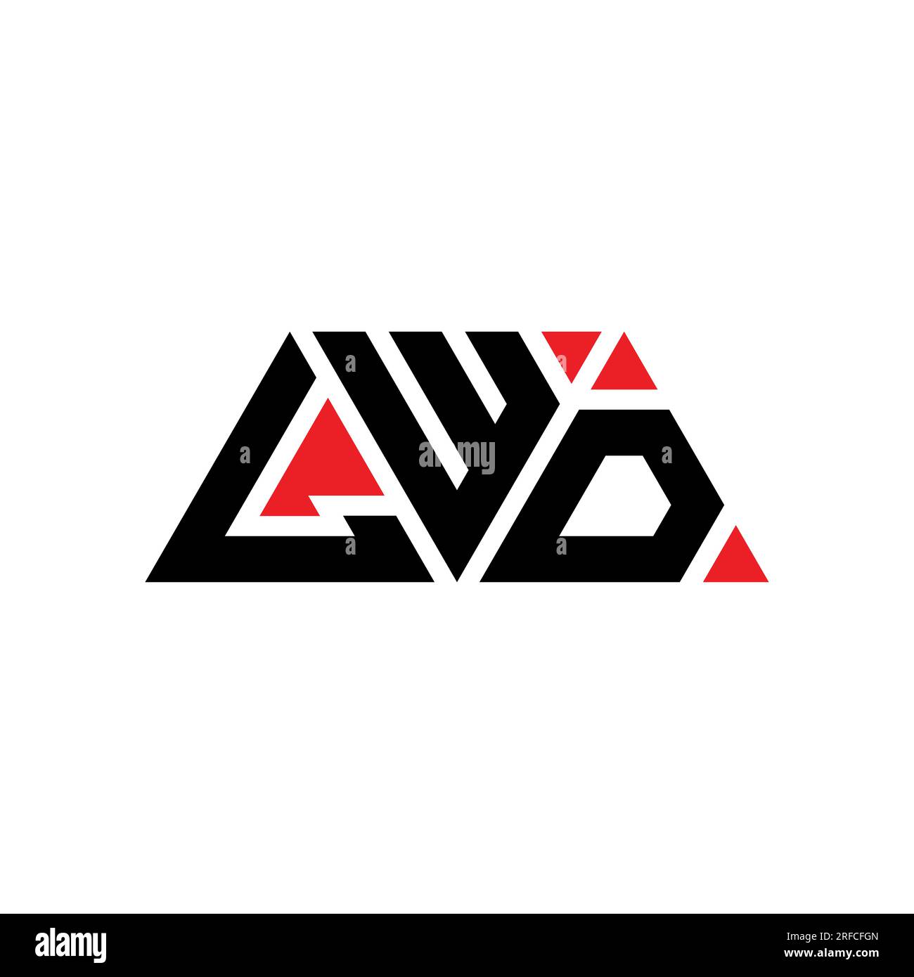 Logo de lettre triangle LWD avec forme de triangle. Monogramme de logo ...