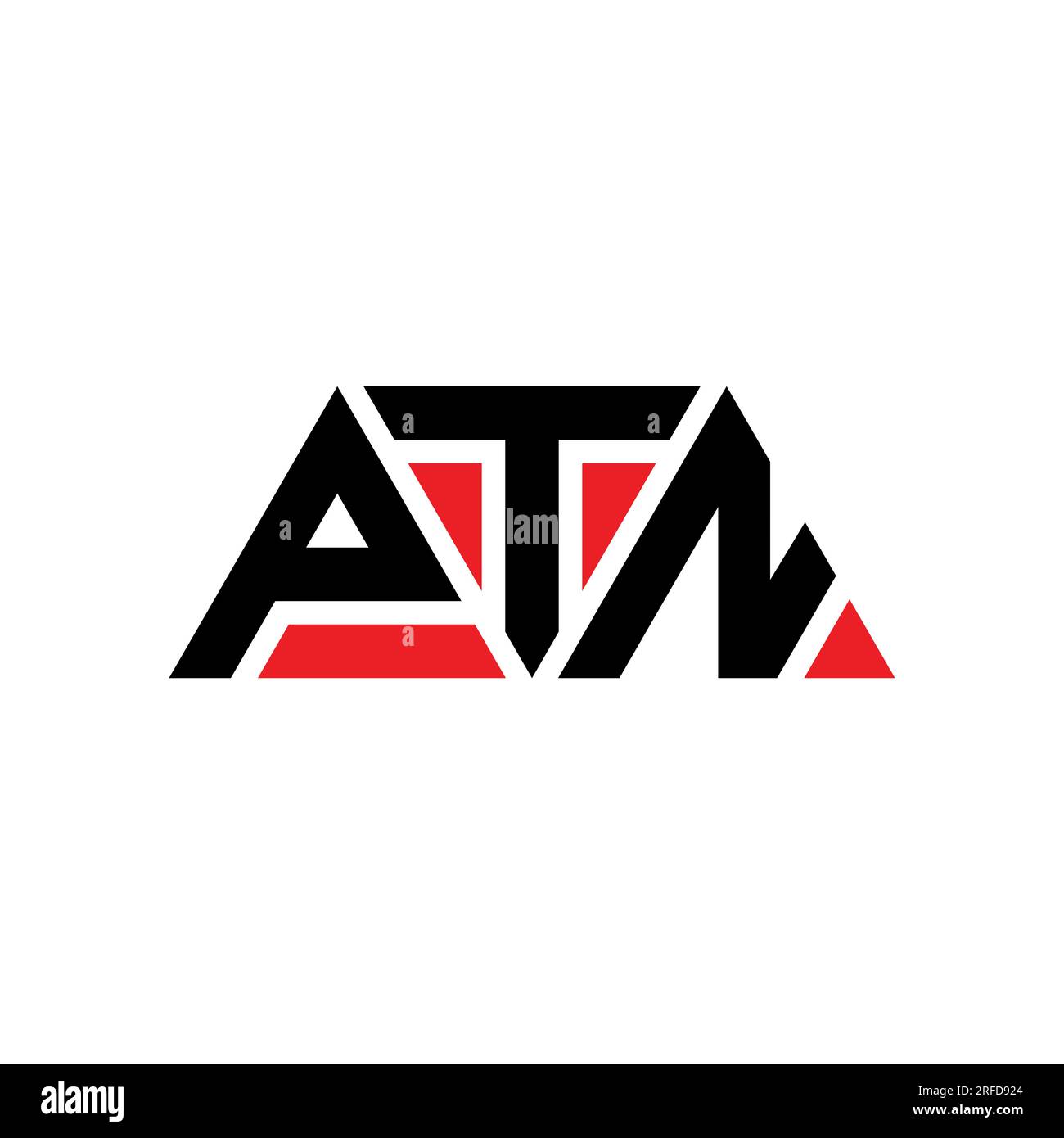 Logo de lettre triangle PTN avec forme de triangle. Monogramme de logo ...
