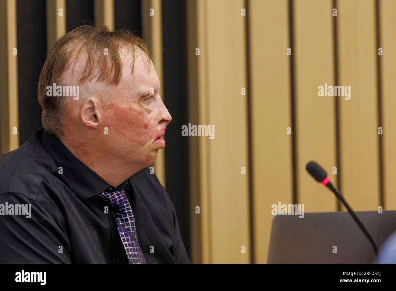 Portland, États-Unis. 02 août 2023. John Hacker, l'un des deux accusés ...