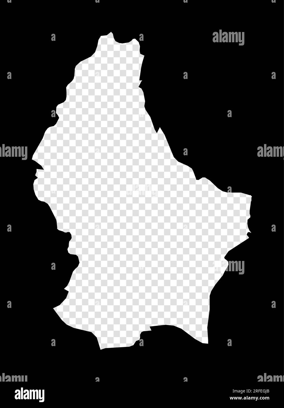 Carte au pochoir du Luxembourg. Carte transparente simple et minimale ...