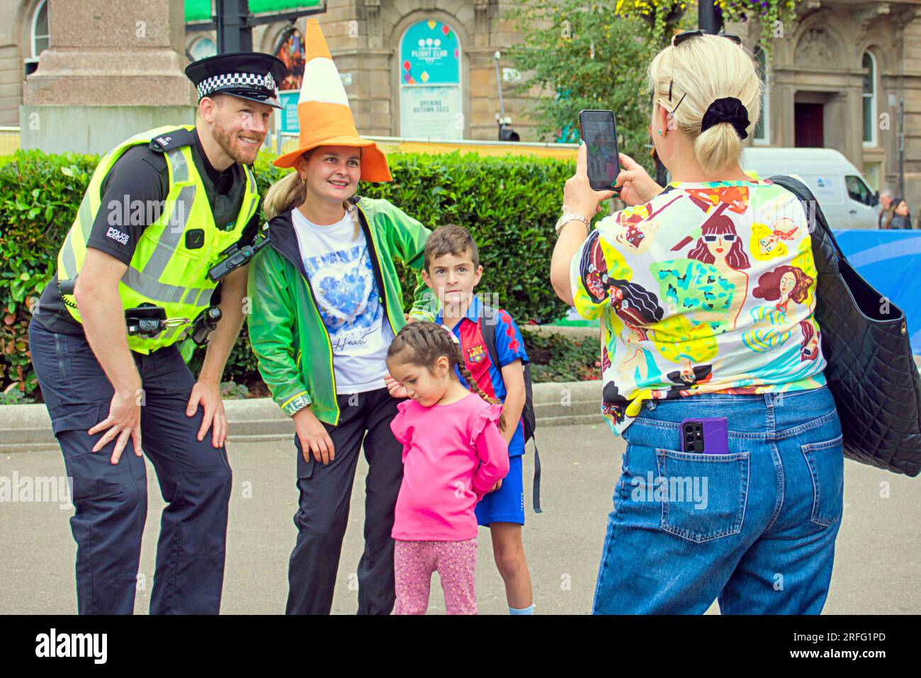 Glasgow, Écosse, Royaume-Uni. 3 août 2023. La zone UCI Fan s'ouvre à ...