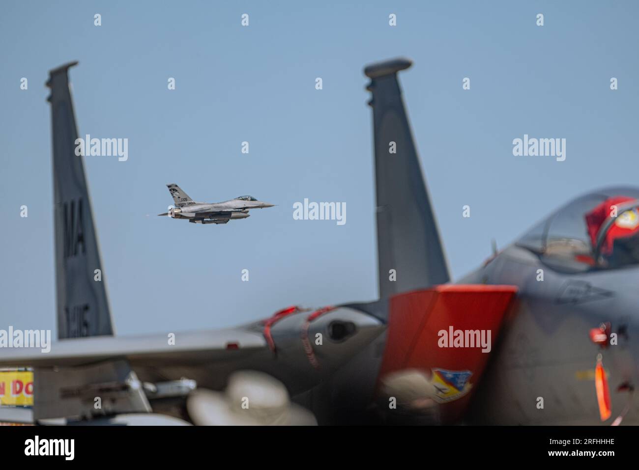 UN AMÉRICAIN Le F-15 Eagle de la Force aérienne affecté à la 104th ...