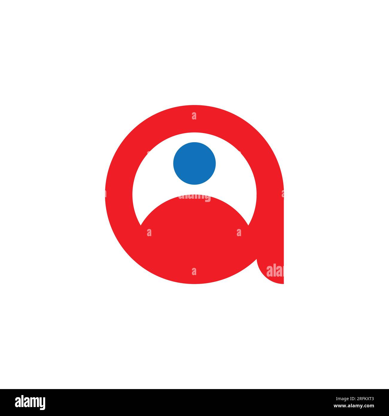 Eps10 Vecteur Lettre Initiale Rouge Un Design De Logo Avec Modèle De Personne En Minuscules