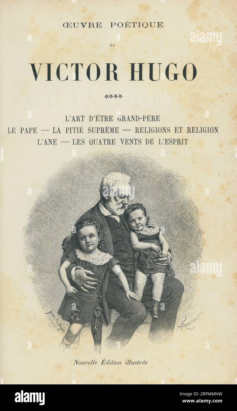 Page de titre de l'art d'être grand-père de Victor Hugo, écrit en 1877 ...