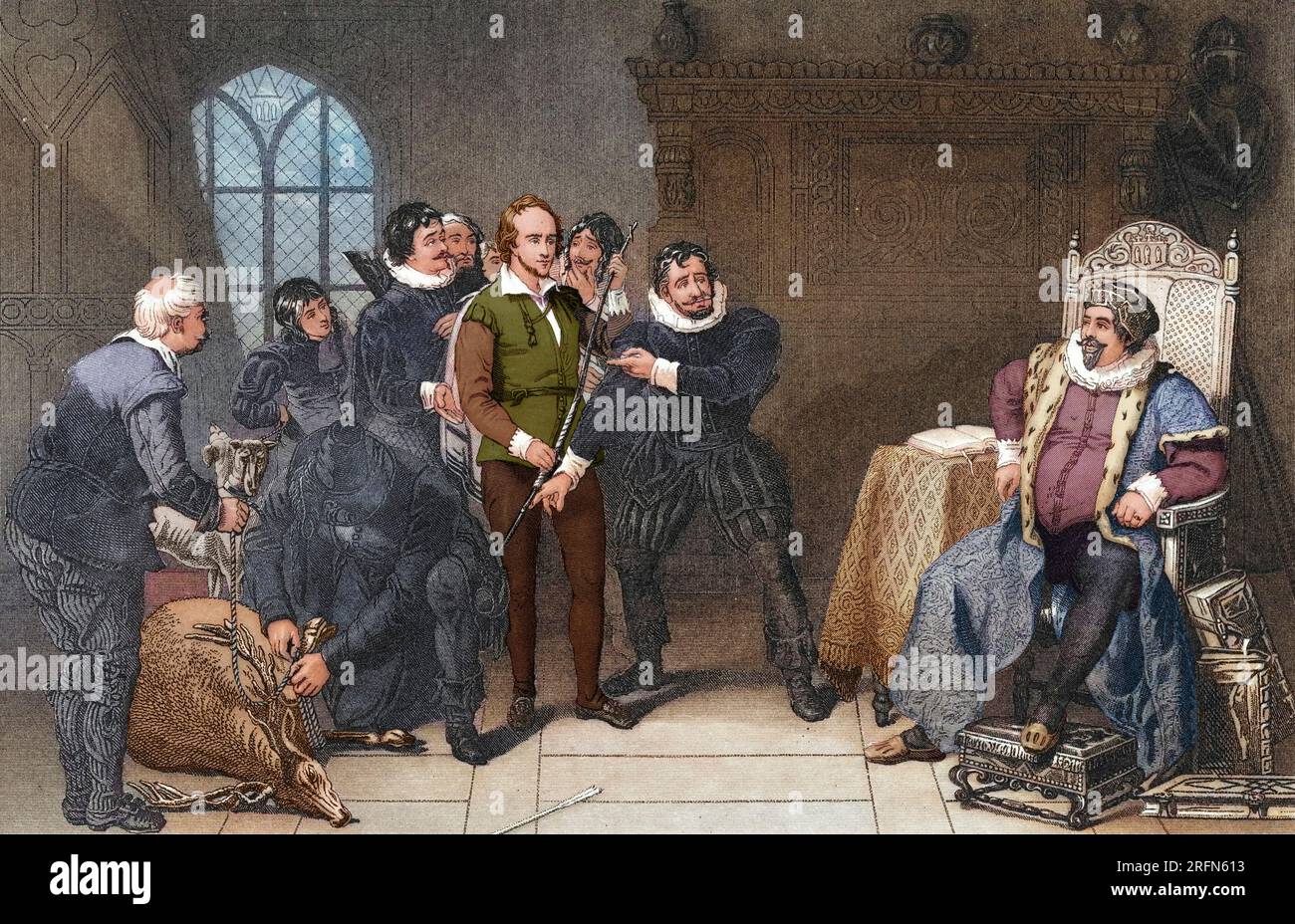 Shakespeare devant sir thomas lucy Banque de photographies et d’images ...
