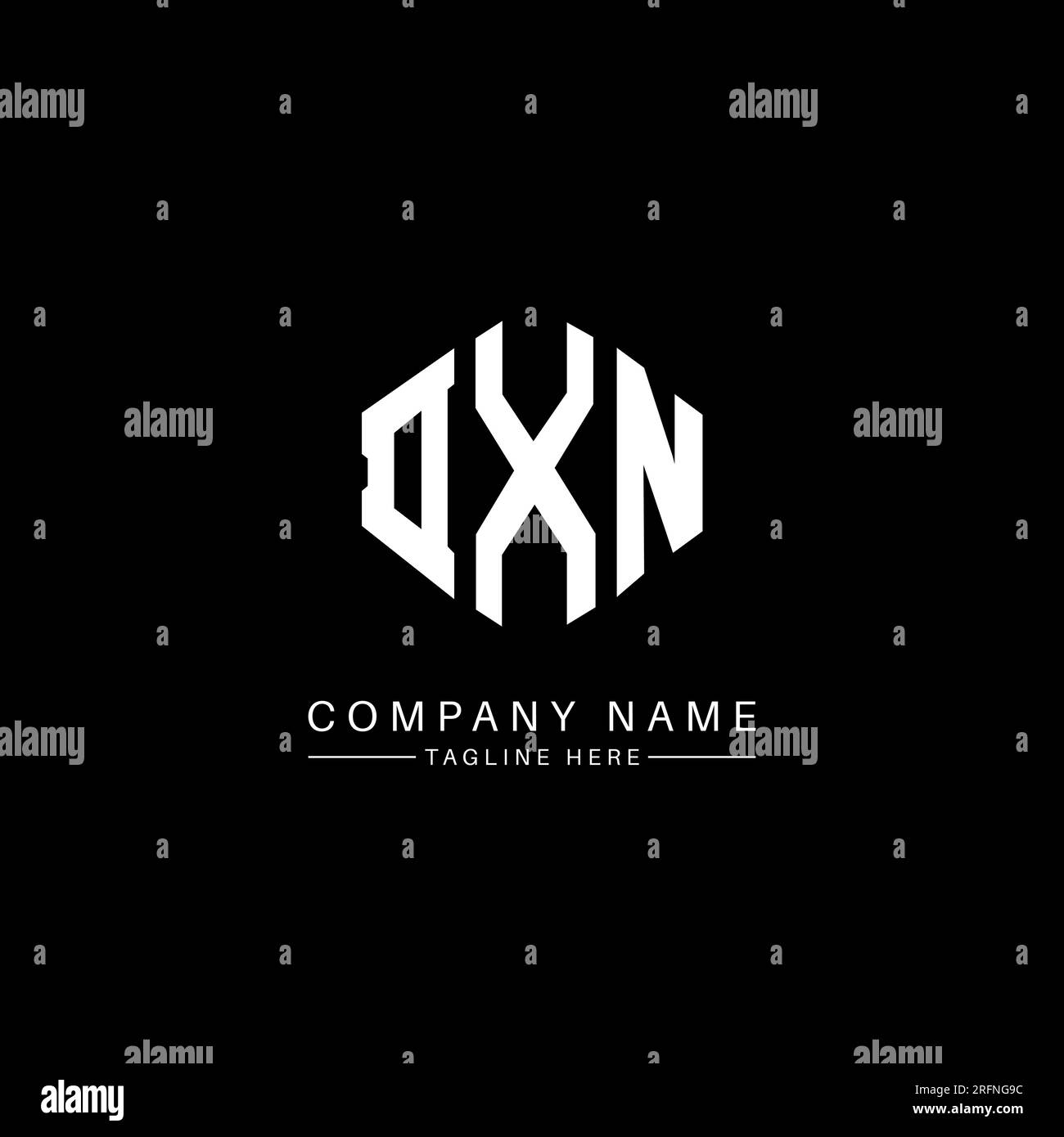 Logo DXN lettre avec forme de polygone. Logo en forme de polygone DXN ...