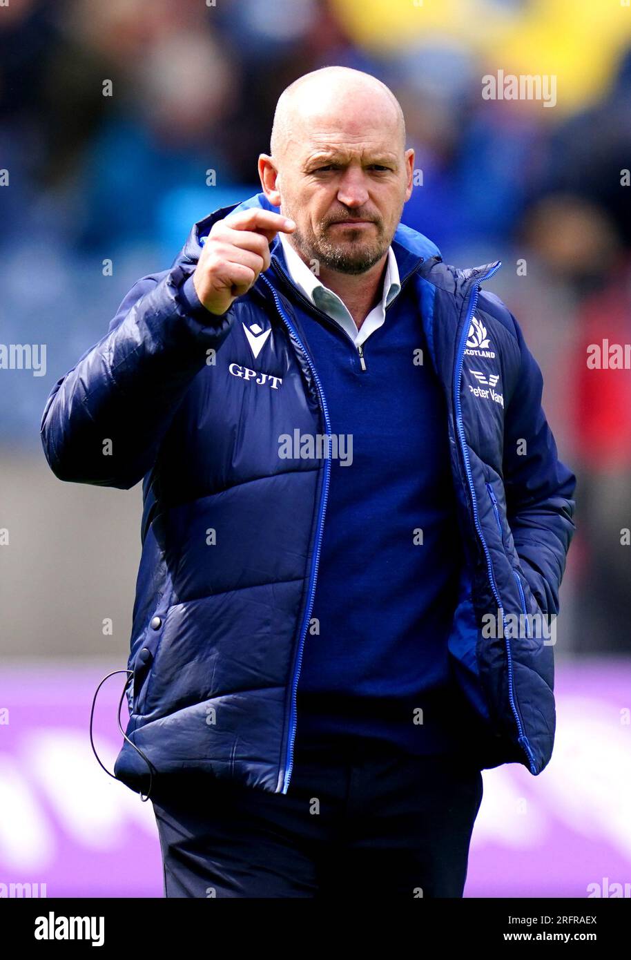 L'entraîneur-chef écossais Gregor Townsend avant le match de la Summer ...