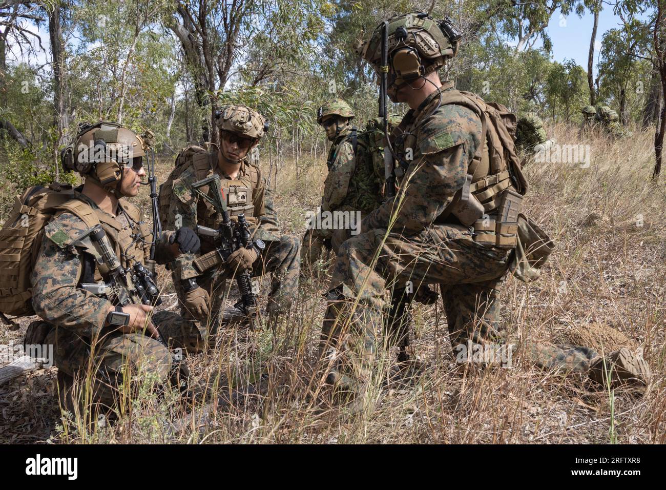 ÉTATS-UNIS Les Marines avec l'équipe de débarquement du bataillon 2/1, et les soldats avec la ...