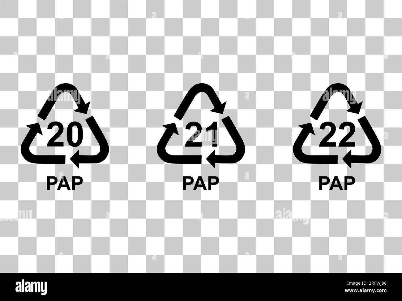 Jeu De Symboles Papier Panneau De Recyclage écologique Isolé Sur Fond
