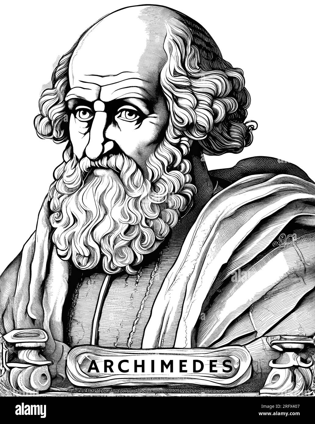 Archimedes principle drawing Banque d'images vectorielles - Alamy