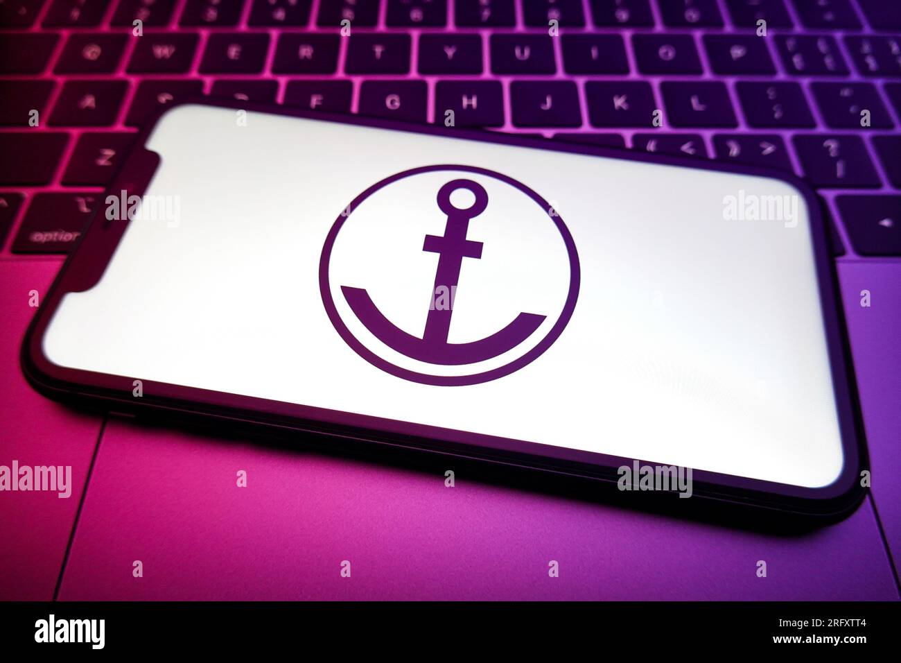 Chine. 06 août 2023. Dans cette illustration photo, le logo Anker est ...