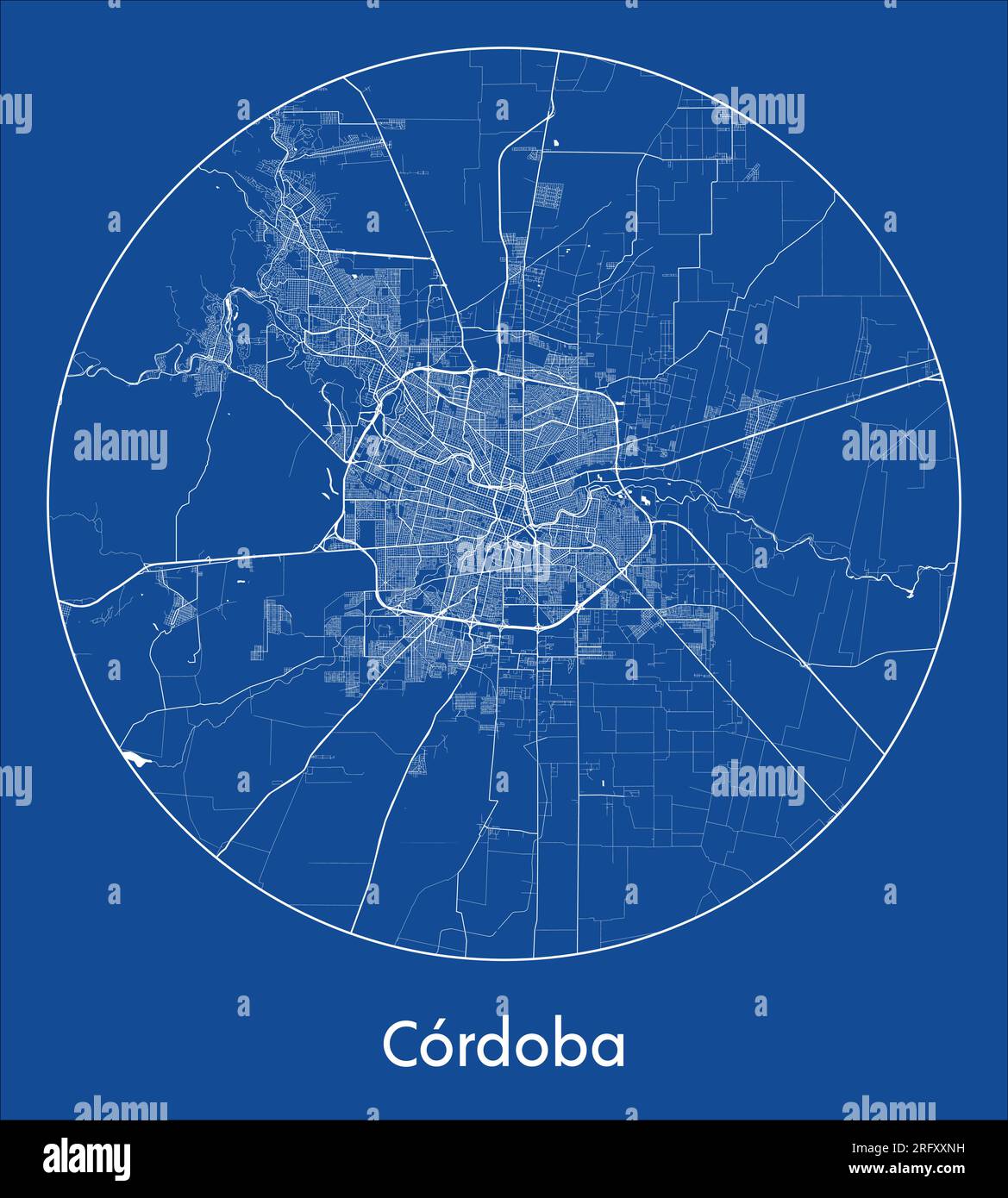 Mapa de cordoba vector Banque de photographies et d’images à haute ...