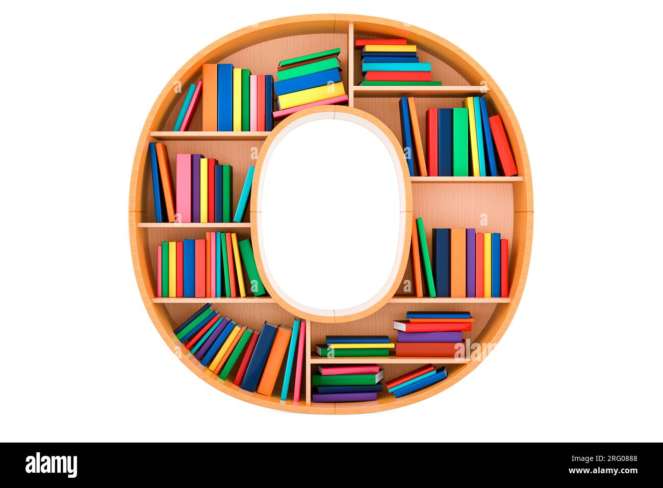 Alphabet letter o in the form of shelf Banque de photographies et d ...
