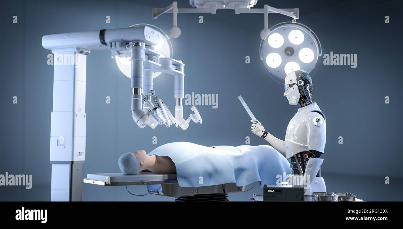 Robot assisted surgery Banque de photographies et d’images à haute résolution - Alamy