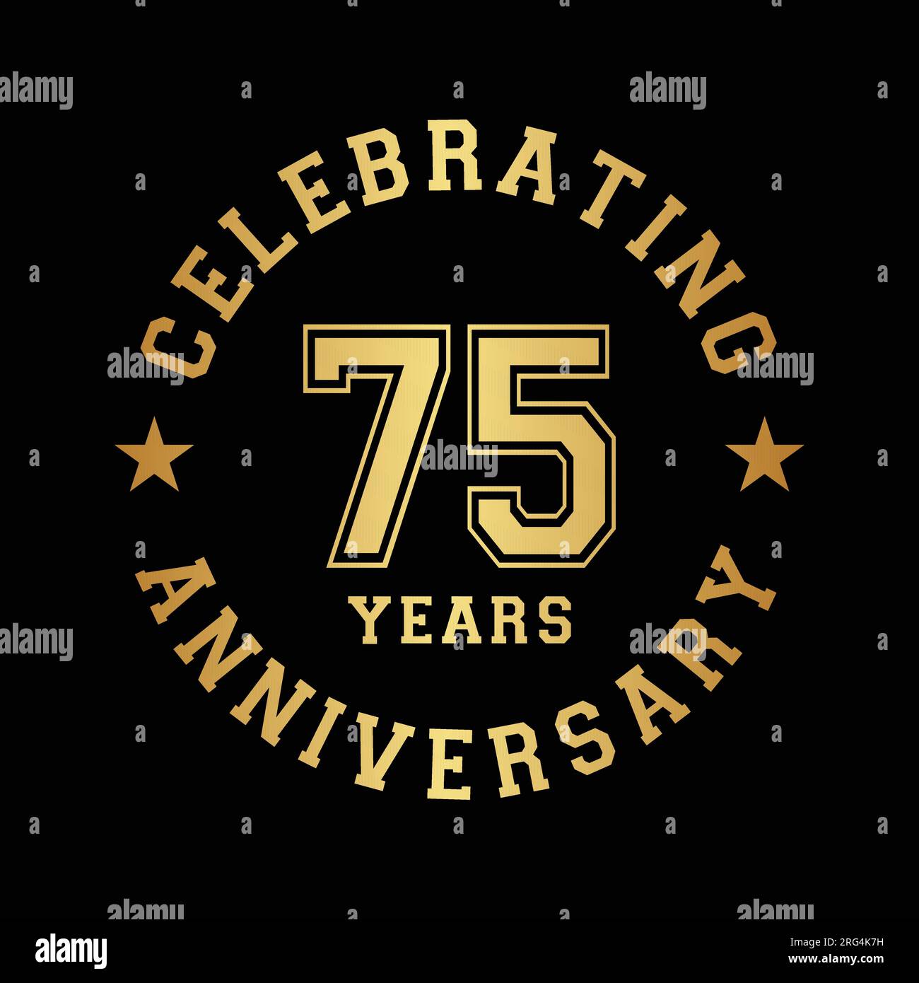 modèle de conception de célébration d'anniversaire de 75 ans. 75e ...